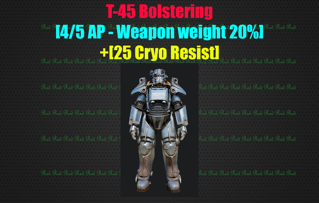 Buy T-45 Bolstering [4/5 AP - Weap in FALLOUT 76 Items - Offer #256071300