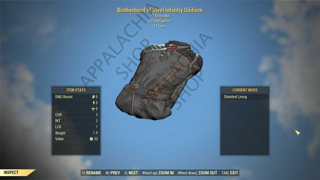Buy Brotherhood of Steel Infantry in FALLOUT 76 Items - Offer #2535085255