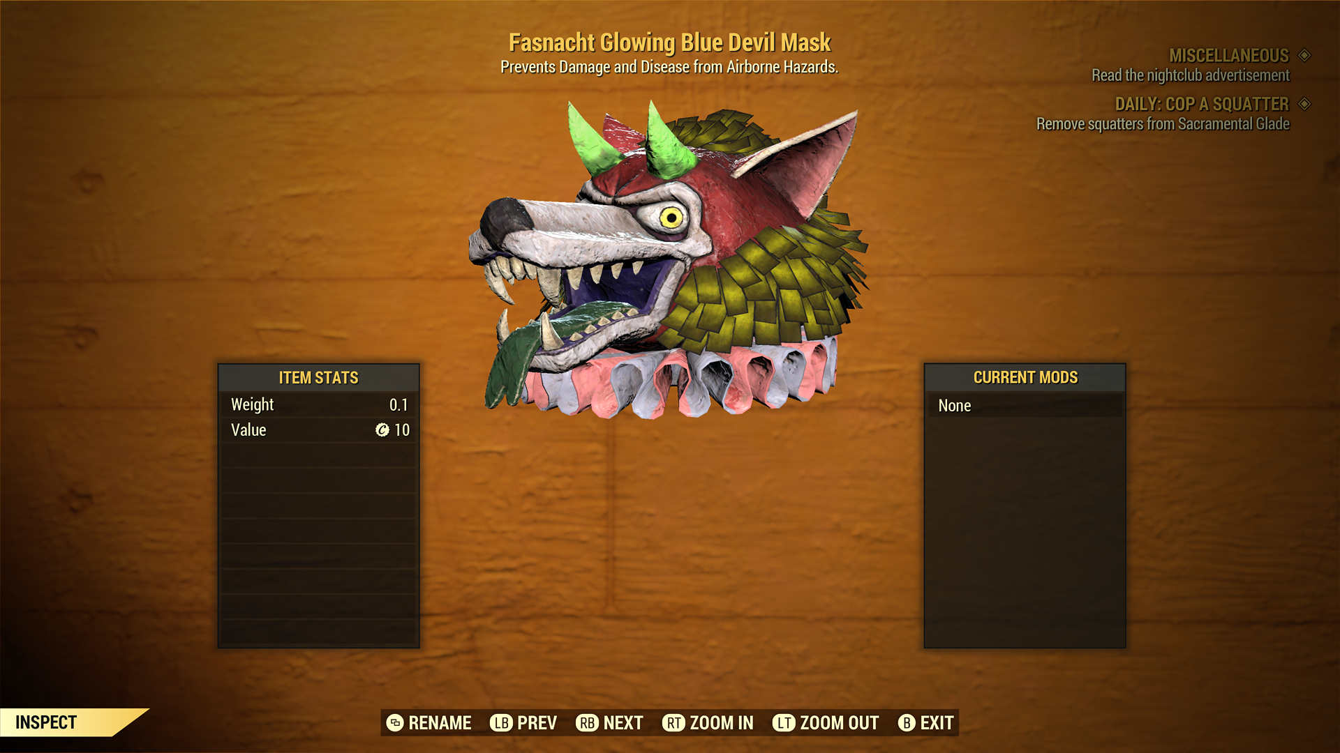 Buy [XBOX] Fasnacht Glowing Blue D in FALLOUT 76 Items - Offer #256173545