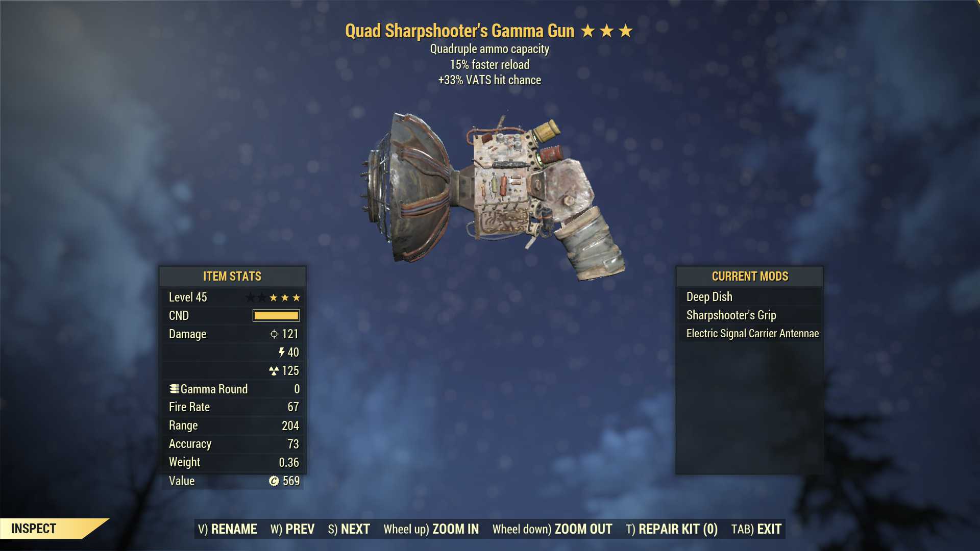 Buy Quad Gamma Gun (+50% VATS hit in FALLOUT 76 Items - Offer #2328678492