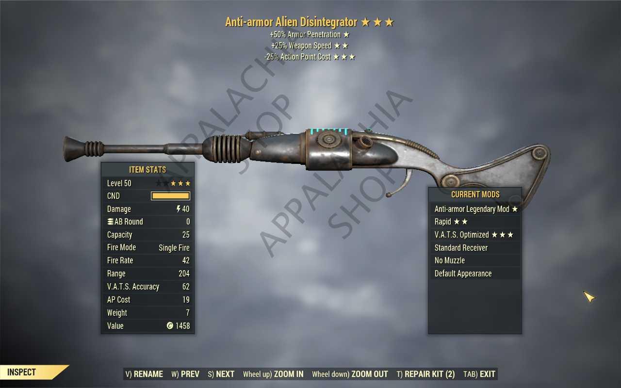 Buy Anti-Armor Alien Disintegrator in FALLOUT 76 Items - Offer #2531419673