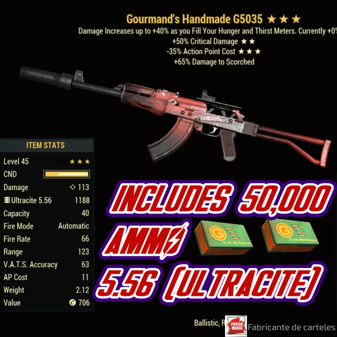 Buy Gourmand Handmade / G5035 in FALLOUT 76 Items - Offer #2529239438
