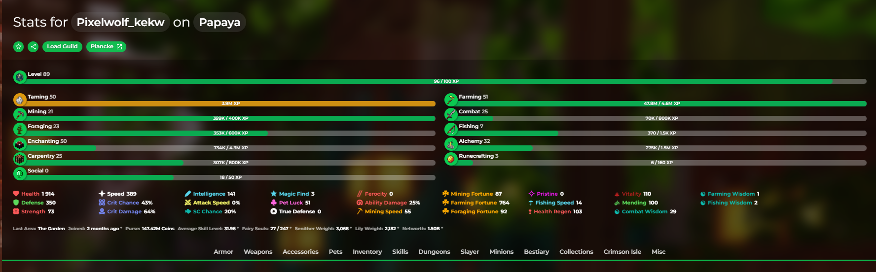 Buy BEST FARMING ACC 51 lvl farmin in MINECRAFT: HYPIXEL Accounts ...
