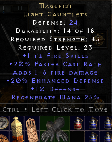 Buy MAGEFIST GLOVES for almost in DIABLO 2 RESURRECTED Items - Offer ...