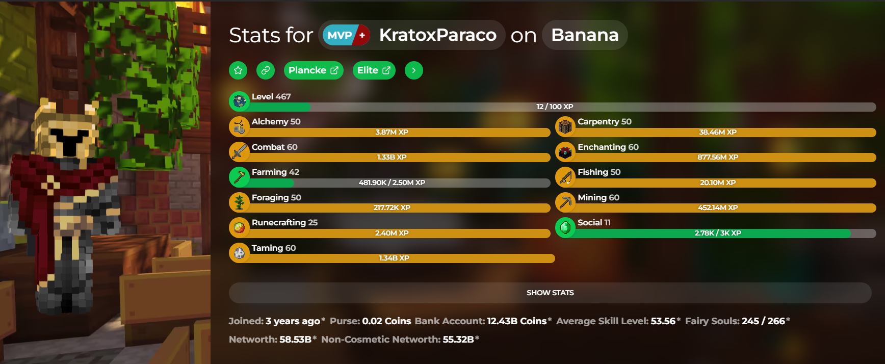 Buy RANK MVP + | LEVEL 467 | NETW in MINECRAFT: HYPIXEL Accounts ...