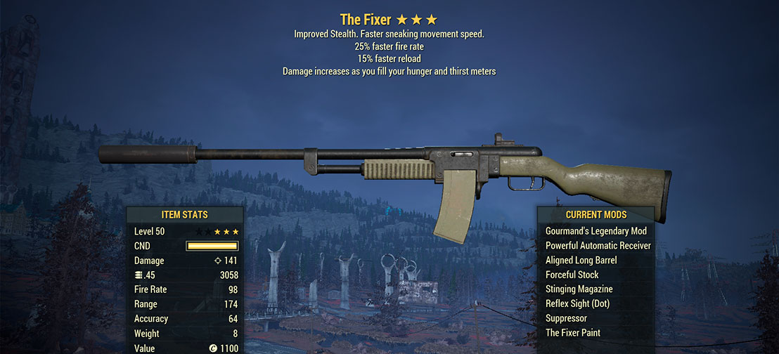 Buy Gourmand's The Fixer (25% fast in FALLOUT 76 Items - Offer #251276620