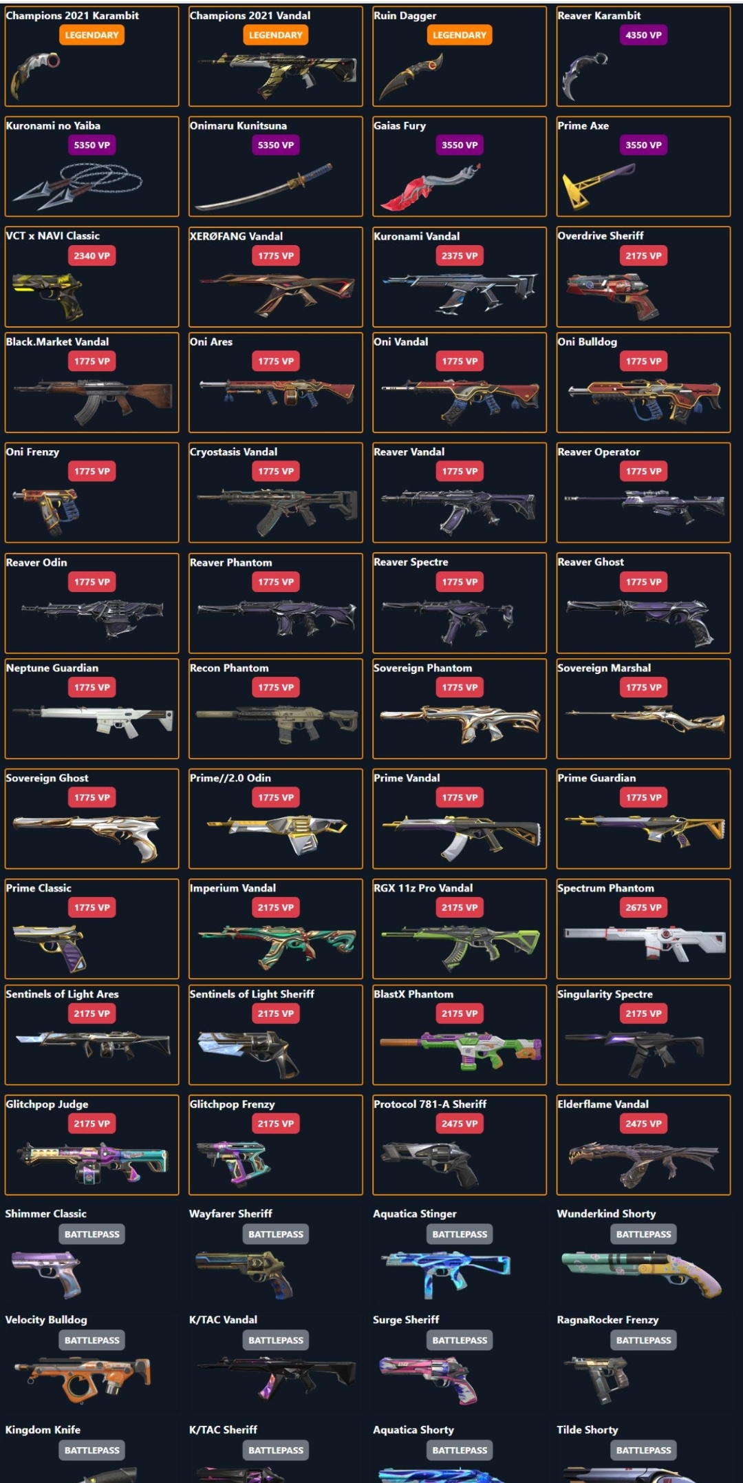 Buy EU/TR Ascendant 2 193 Skin Ch in VALORANT Accounts - Offer #2418141250