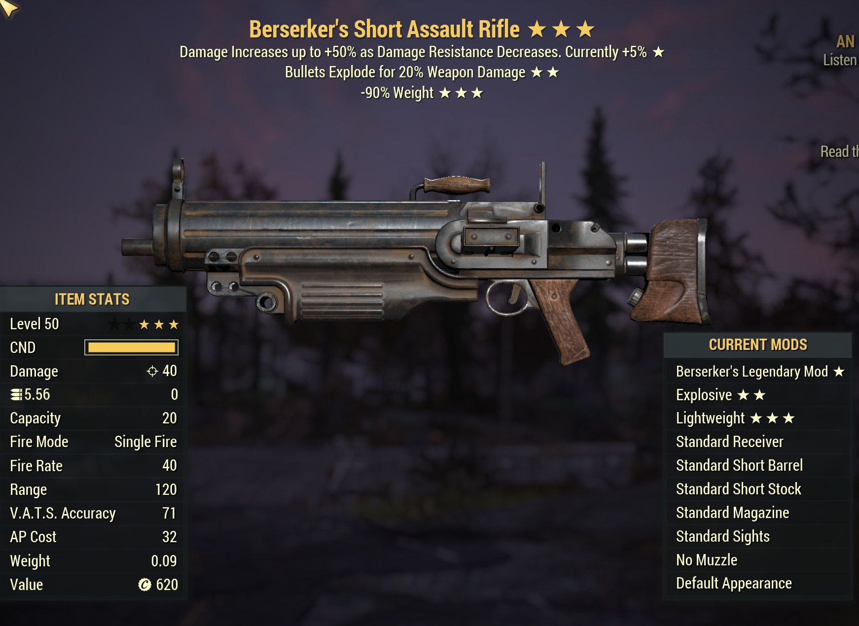 Buy Assault Rifle Berserker's/E/90 in FALLOUT 76 Items - Offer #2417552622