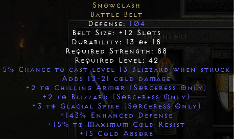 Buy LADDER SNOWCLASH BELT BLIZZARD in DIABLO 2 RESURRECTED Items ...