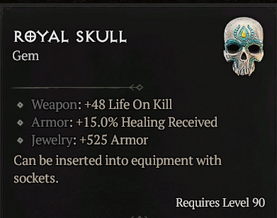 Buy ROYAL SKULL MAX LEVEL GEM in DIABLO 4 Items - Offer #2416097320