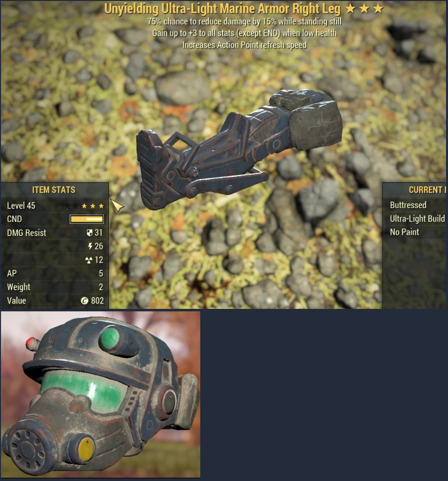 Buy Unyielding Sentinel Marine Arm in FALLOUT 76 Items - Offer #2529322645