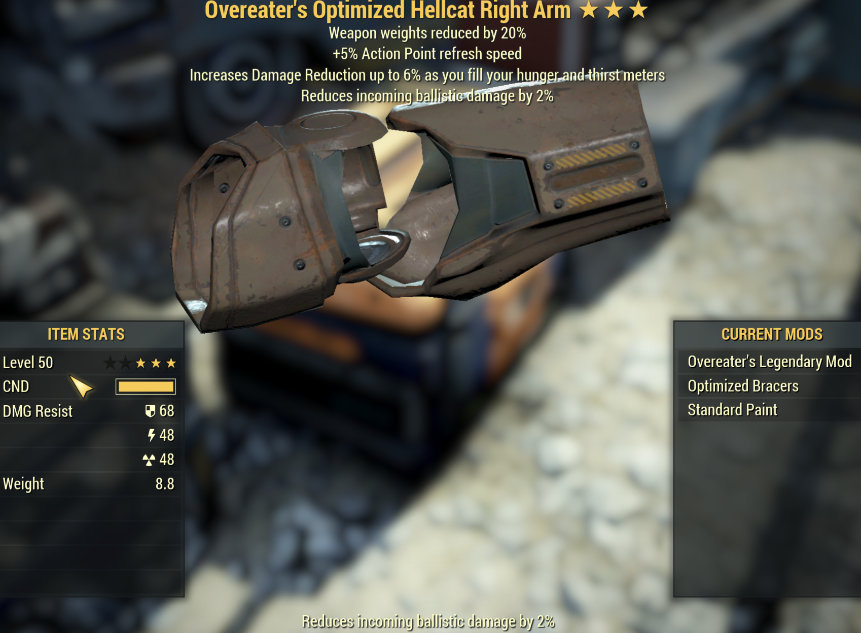 Buy Hellcat Overeater's/AP/WeaponR in FALLOUT 76 Items - Offer #2322040690