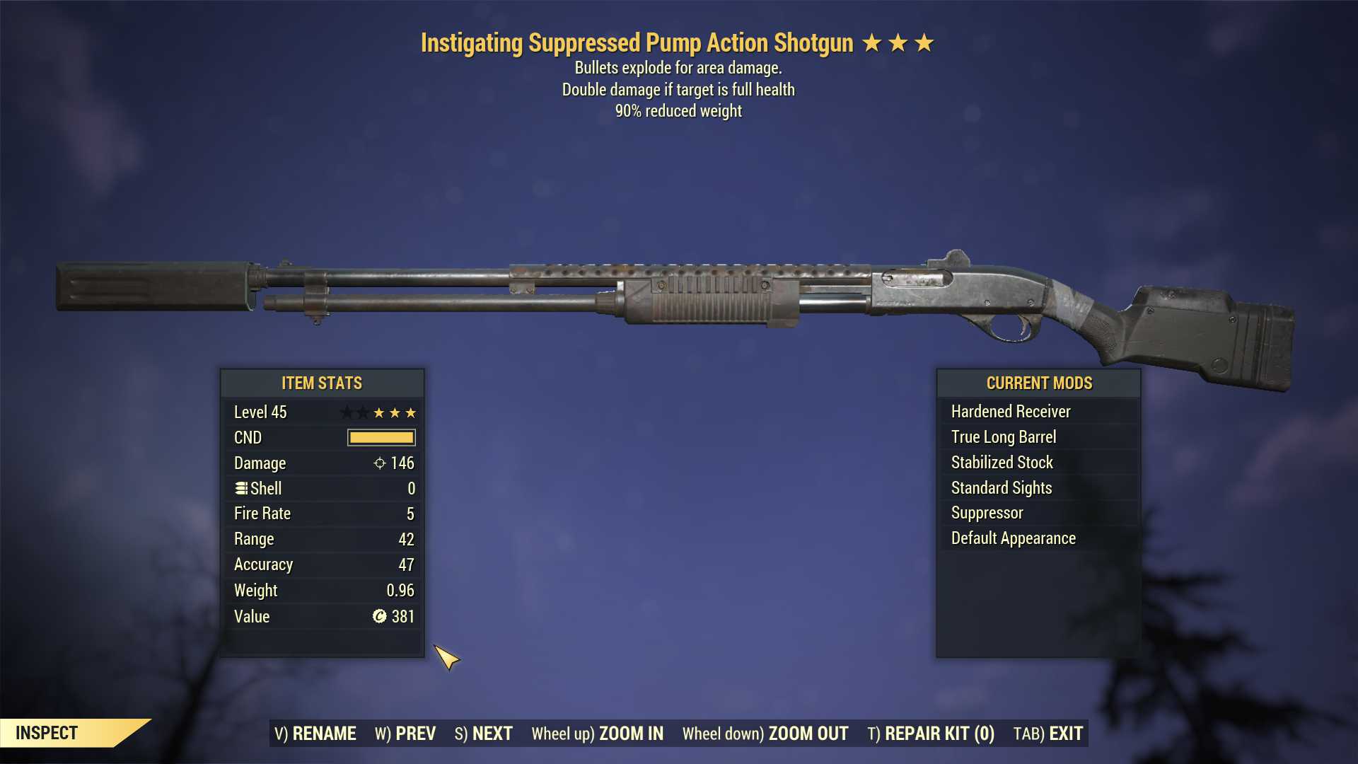 Buy Instigating Explosive Pump Act in FALLOUT 76 Items - Offer #247935796