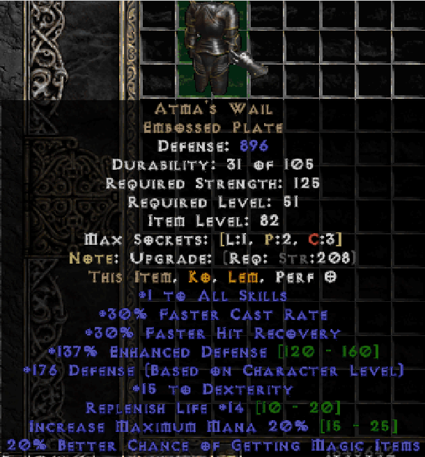 Buy Atma's Wail Armor - PD2 Season in PROJECT DIABLO 2 Items - Offer ...