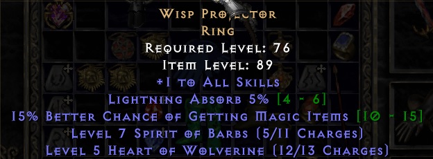 Buy WISP PROJECTOR (CLEAN) 5% LIGH in PROJECT DIABLO 2 Items - Offer ...