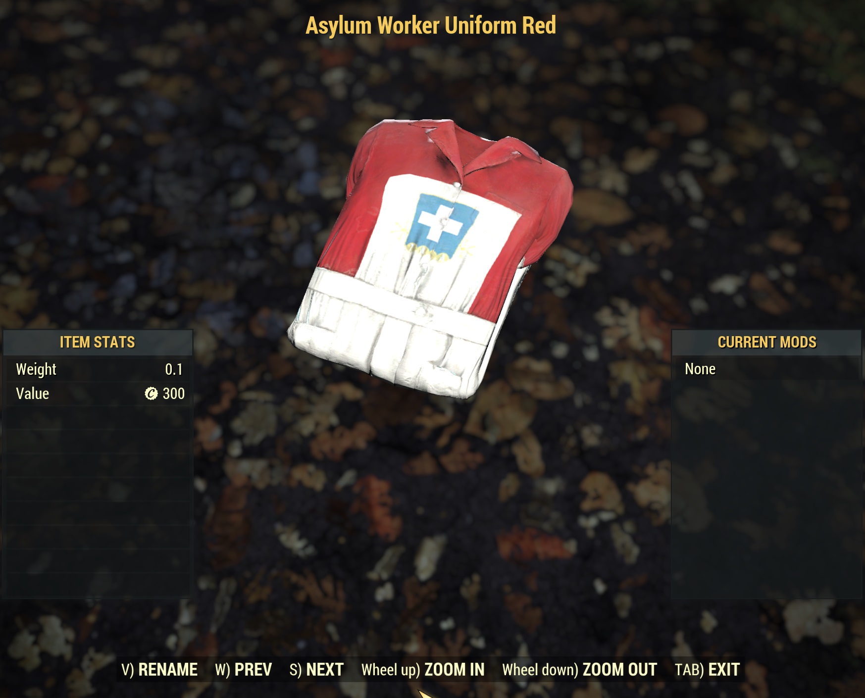 Buy Asylum Worker uniform Red [Out in FALLOUT 76 Items - Offer #2427548804