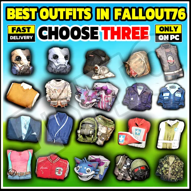 Buy 3 APPAREL OF YOUR CHOICE ( sel in FALLOUT 76 Items - Offer #2532949376