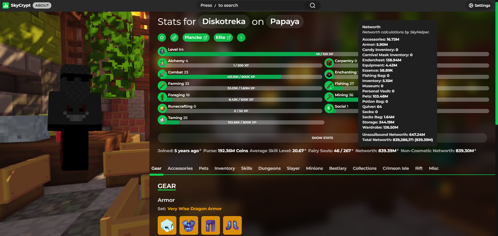 Buy NW 839.39M (647.24M UNSOUL) | in MINECRAFT: HYPIXEL Accounts ...