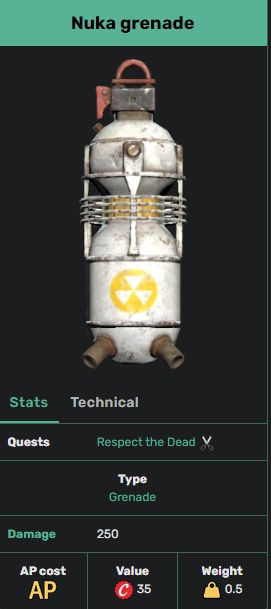 Buy Nuka-Cola grenade in FALLOUT 76 Items - Offer #2427852602