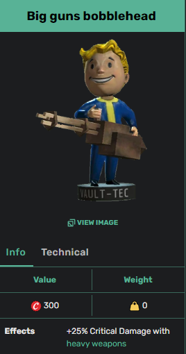 Buy Bobblehead: Big Guns x1000 in FALLOUT 76 Items - Offer #2423544862