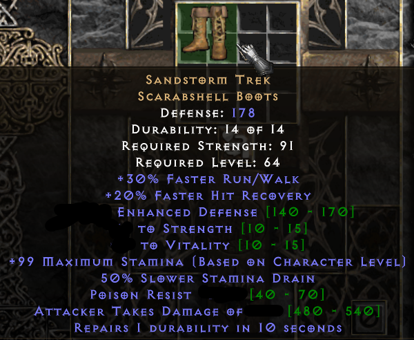 Buy Sandstorm Trek Boots - PD2 Sea in PROJECT DIABLO 2 Items - Offer ...