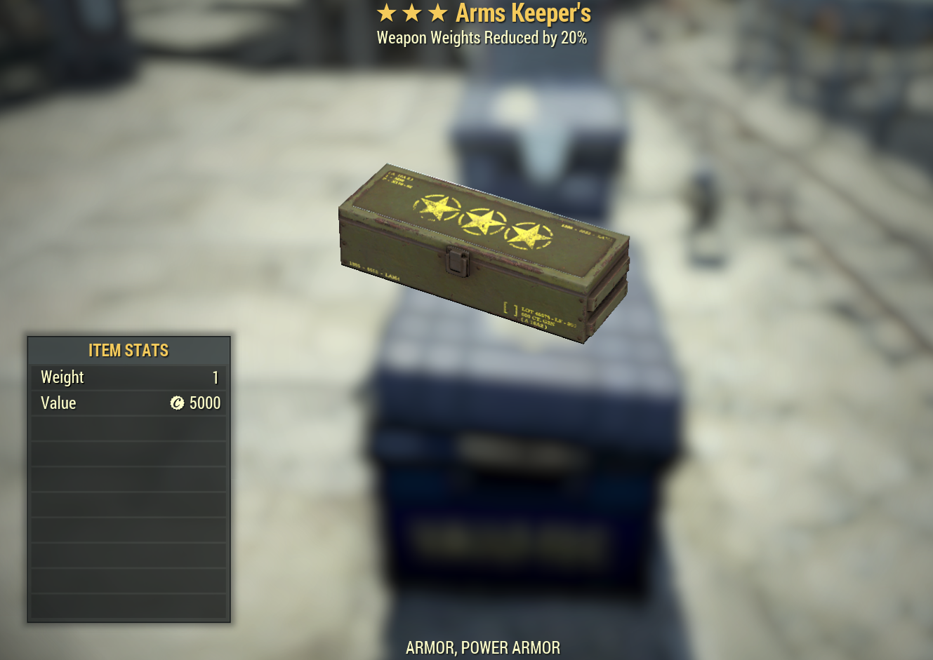 Buy ★★★Arms Keeper's [Mod Bo in FALLOUT 76 Items - Offer #252710567