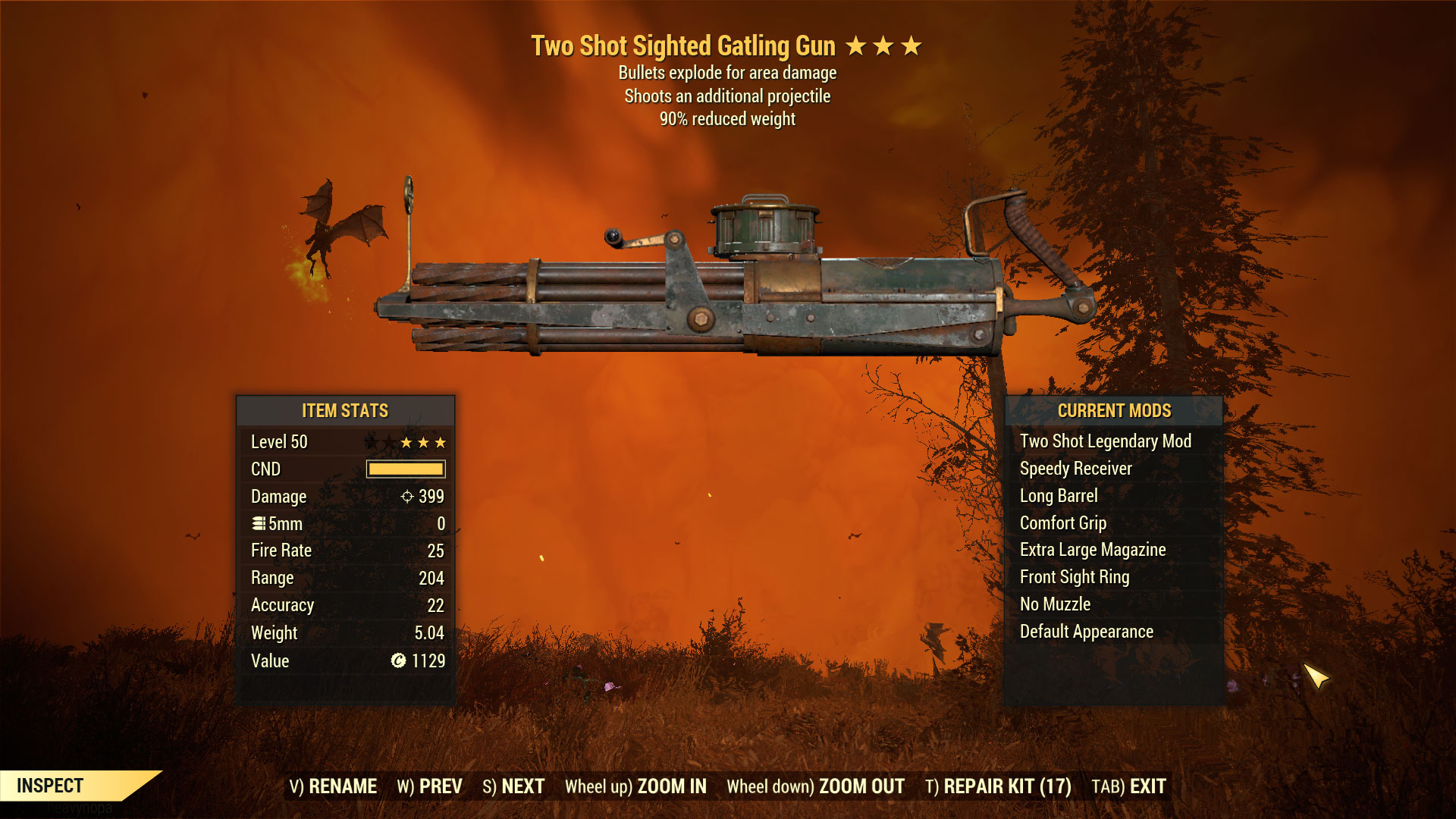 Buy Two Shot Explosive Gatling Gun in FALLOUT 76 Items - Offer #2435553369