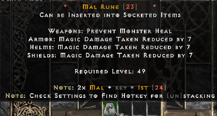 Buy Mal Rune #23 - PD2 Season 11 S in PROJECT DIABLO 2 Runes - Offer ...