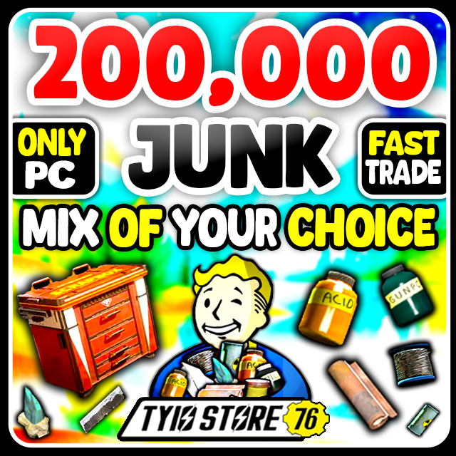 Buy 200K JUNK SCRAP of your Choice in FALLOUT 76 Items - Offer #2528662960