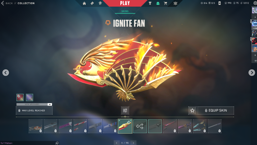 Buy EU | IGNITE FAN KNIFE | CHAMPI in VALORANT Accounts - Offer #24856233