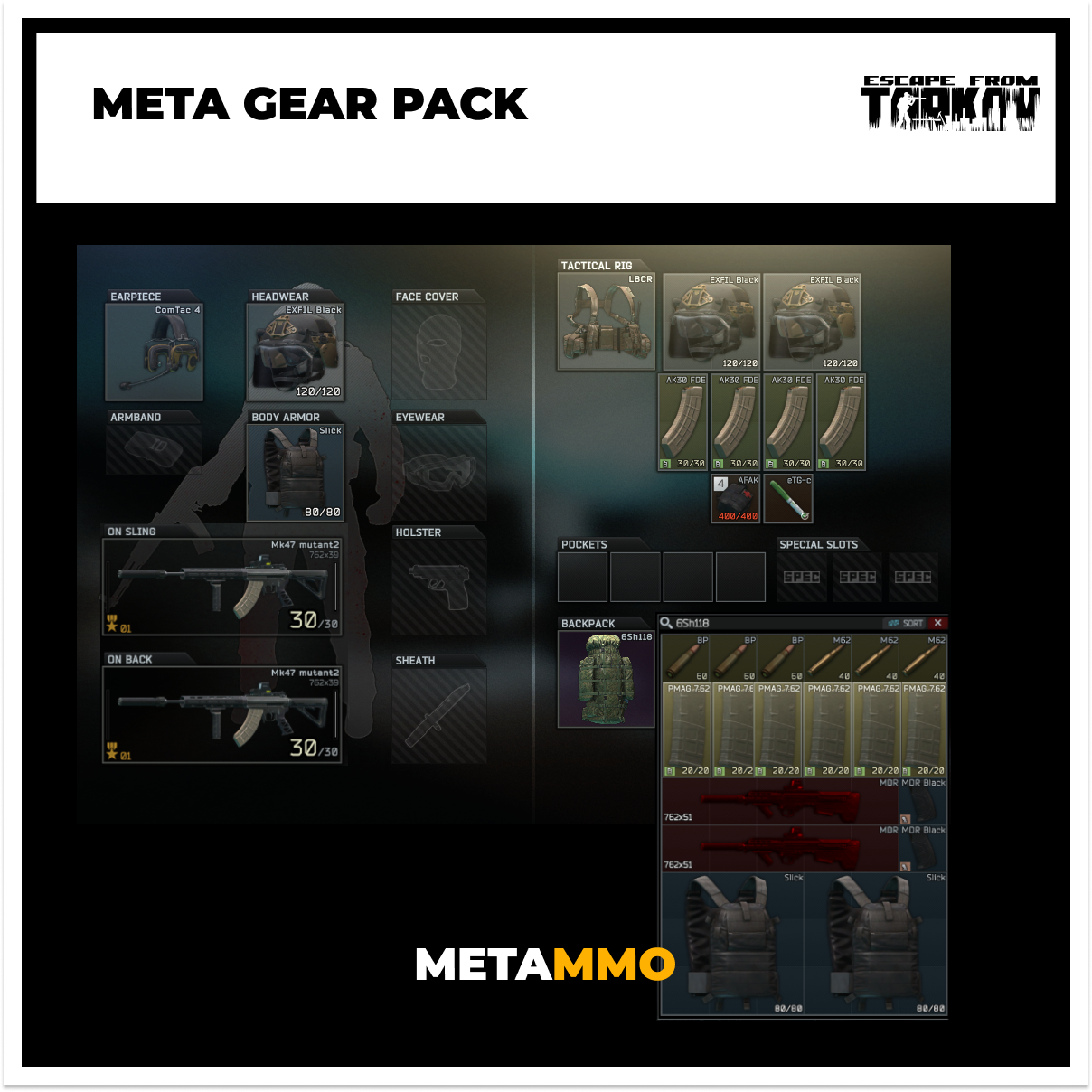 Buy ☑️ META GEAR PACK | 2x MDR in ESCAPE FROM TARKOV Items - Offer ...
