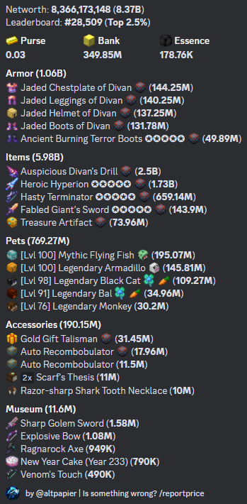 Buy 8.35B Full access VIP in MINECRAFT: HYPIXEL Accounts - Offer ...