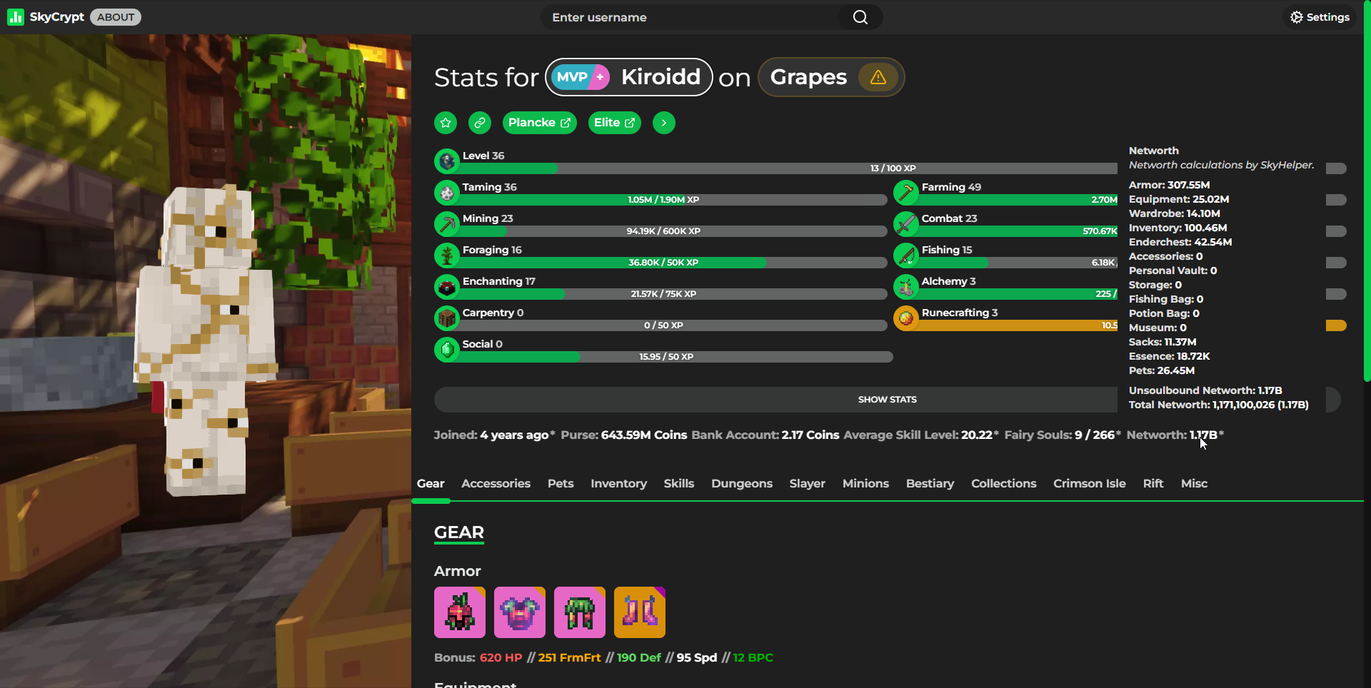 Buy MVP+ RANK | NETWORTH 1.17B in MINECRAFT: HYPIXEL Accounts - Offer ...