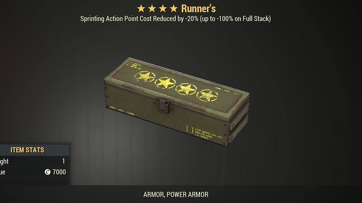 Buy [PS] Runner's Legendary Mod (S in FALLOUT 76 Items - Offer #251028157