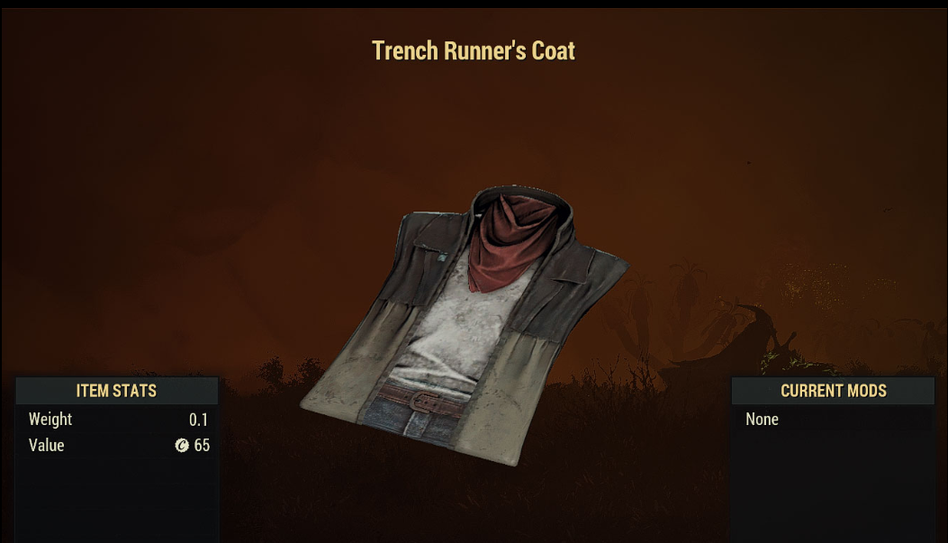 Buy Trench Runner's Coat & Hood 2i in FALLOUT 76 Items - Offer #2436492417