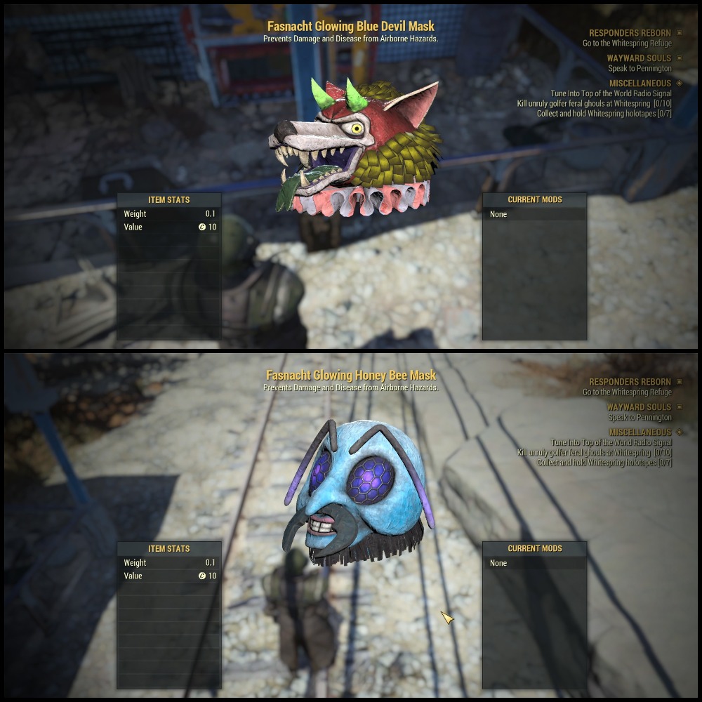 Buy NEW Fasnacht Glowing Masks 202 in FALLOUT 76 Items - Offer #251722257