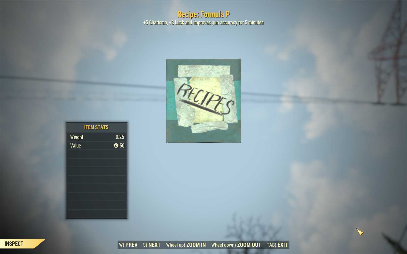 Buy Plan Formula P in FALLOUT 76 Items - Offer #2313080511