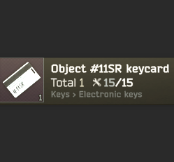 Buy Object 11SR keycard (Object #1 in ESCAPE FROM TARKOV Items - Offer ...