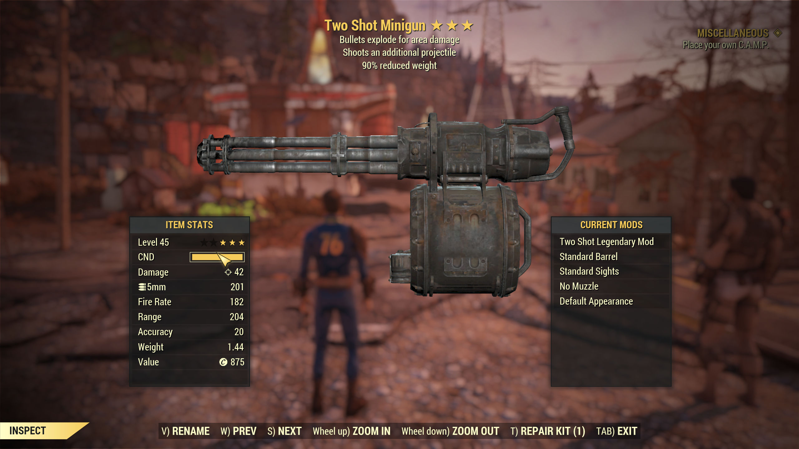 Buy Two Shot Explosive Minigun [90 in FALLOUT 76 Items - Offer #253244661