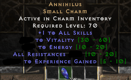 Buy Annihilus Anni Unid Small Char in PROJECT DIABLO 2 Items - Offer ...