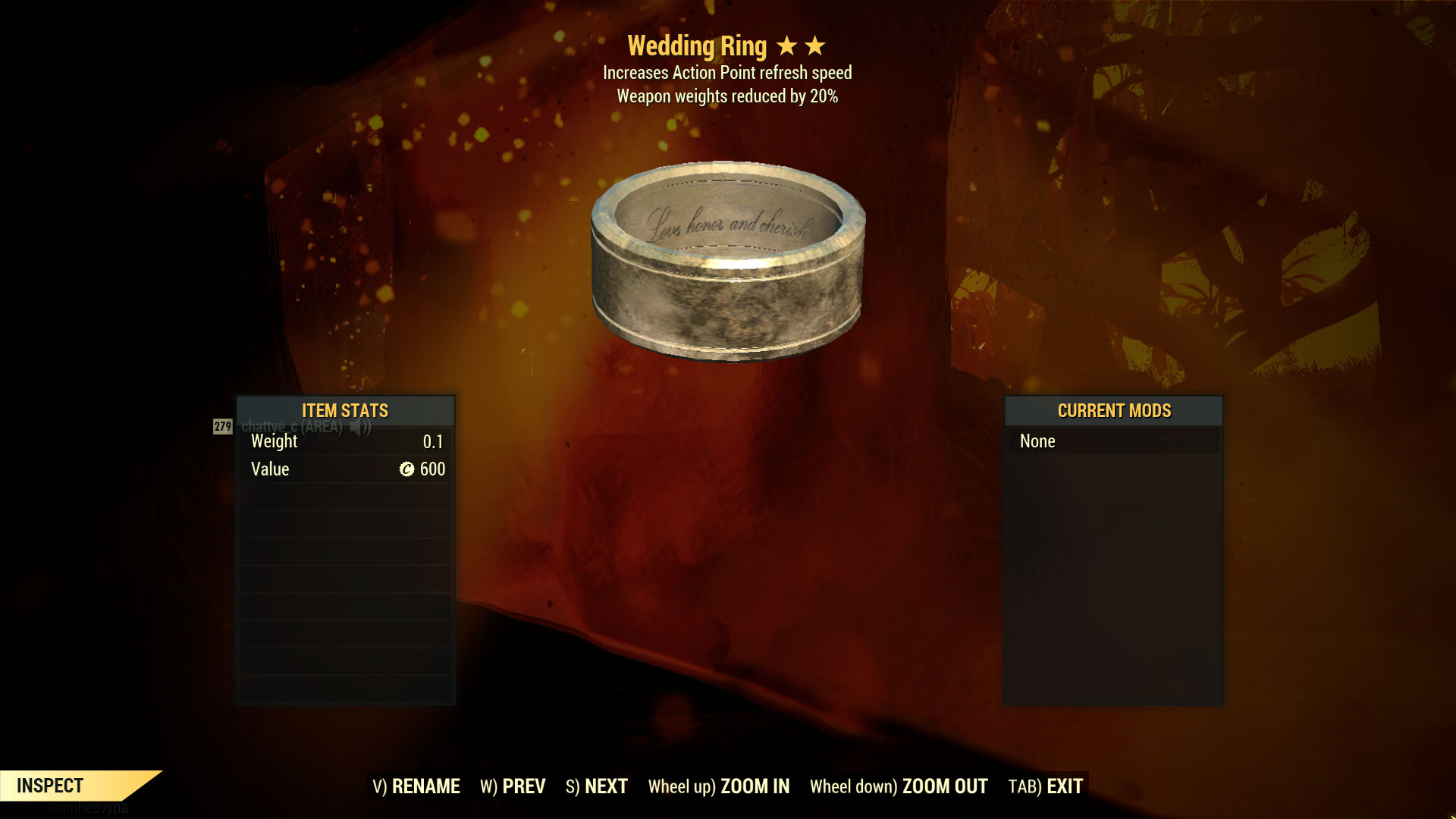 Buy Legendary Wedding Ring (+5% Ac in FALLOUT 76 Items - Offer #2526482968