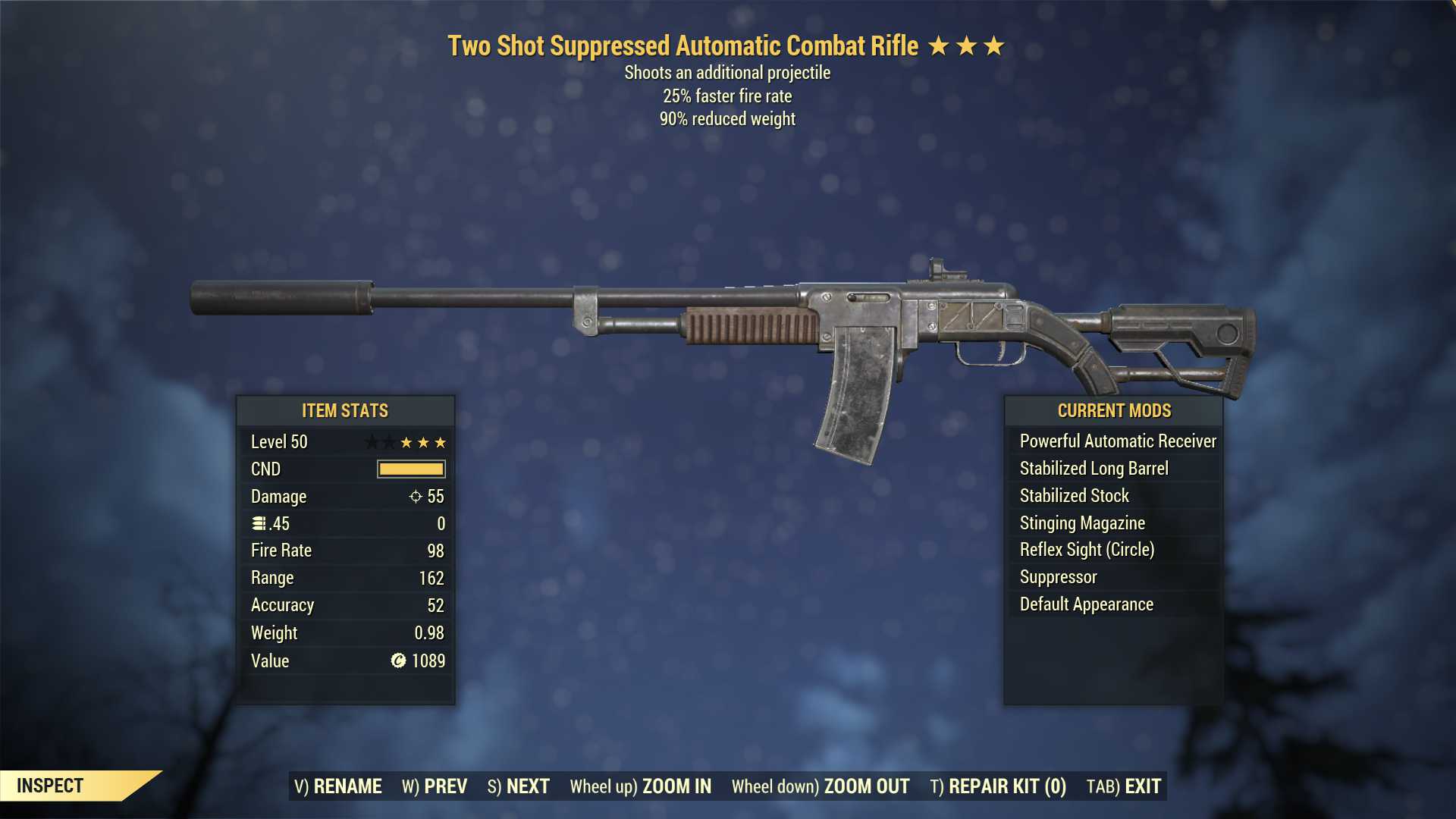 Buy Two Shot Combat Rifle (25% fas in FALLOUT 76 Items - Offer #2529479459