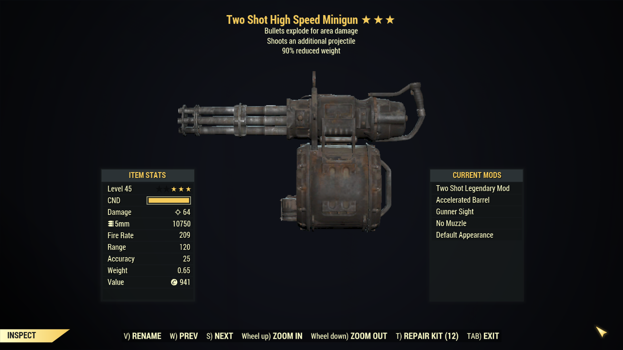 Buy [PC] Two Shot Explosive Minigu in FALLOUT 76 Items - Offer #254330441
