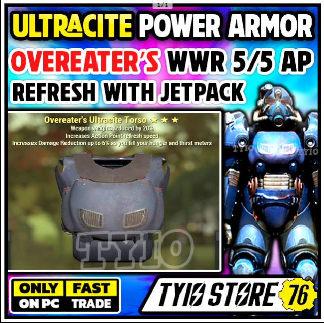 Buy Overeaters Ultracite WWR Power in FALLOUT 76 Items - Offer #2535424685