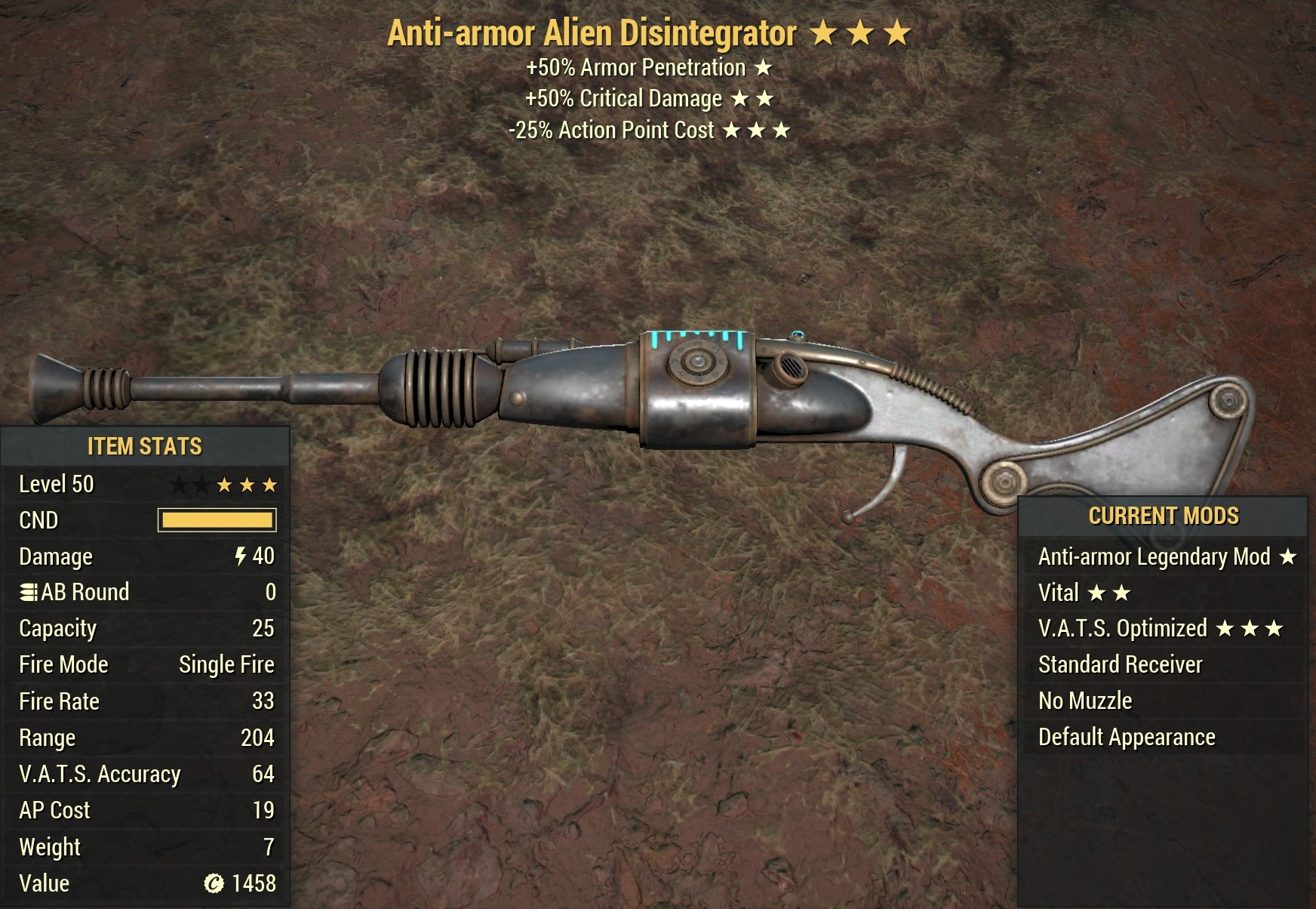 Buy Anti-Armor Alien Disintegrator in FALLOUT 76 Items - Offer #253819286