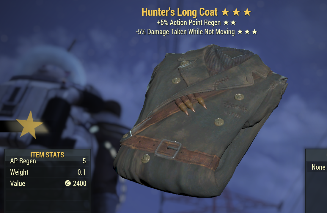 Buy Hunter's Long Coat [-5% Damage in FALLOUT 76 Items - Offer #2527574435