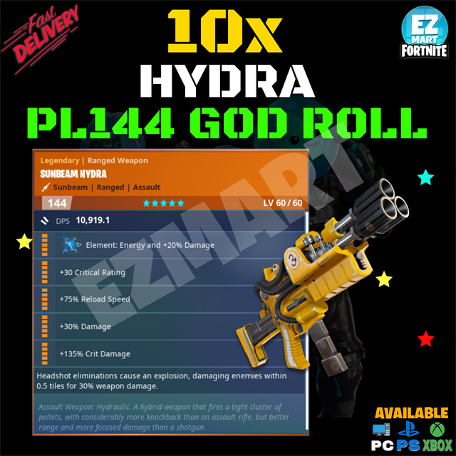 Buy x10 Hydra (Energy) PL144 - [PC in FORTNITE Items - Offer #2517487740