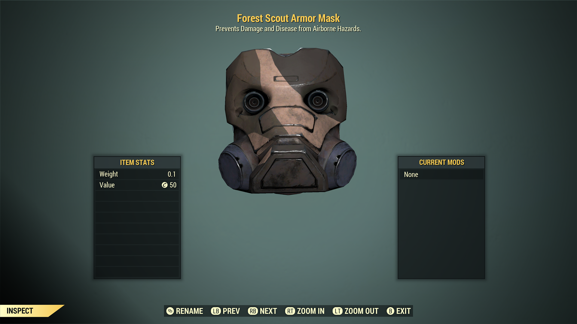 Buy [XBOX] Forest Scout Armor Mask in FALLOUT 76 Items - Offer #2412995143
