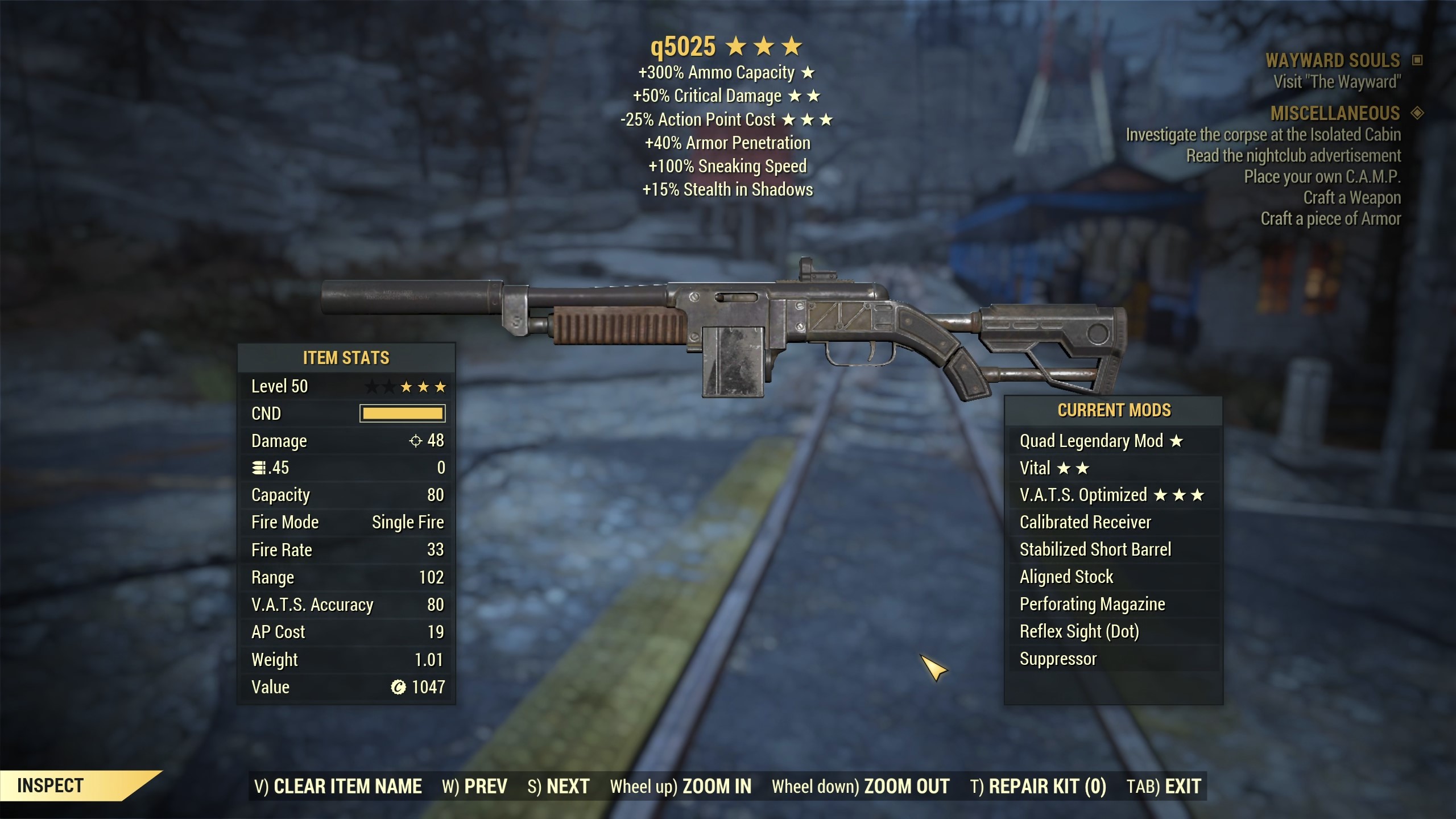 Buy Quad The Fixer [V.A.T.S. criti in FALLOUT 76 Items - Offer #2517693141