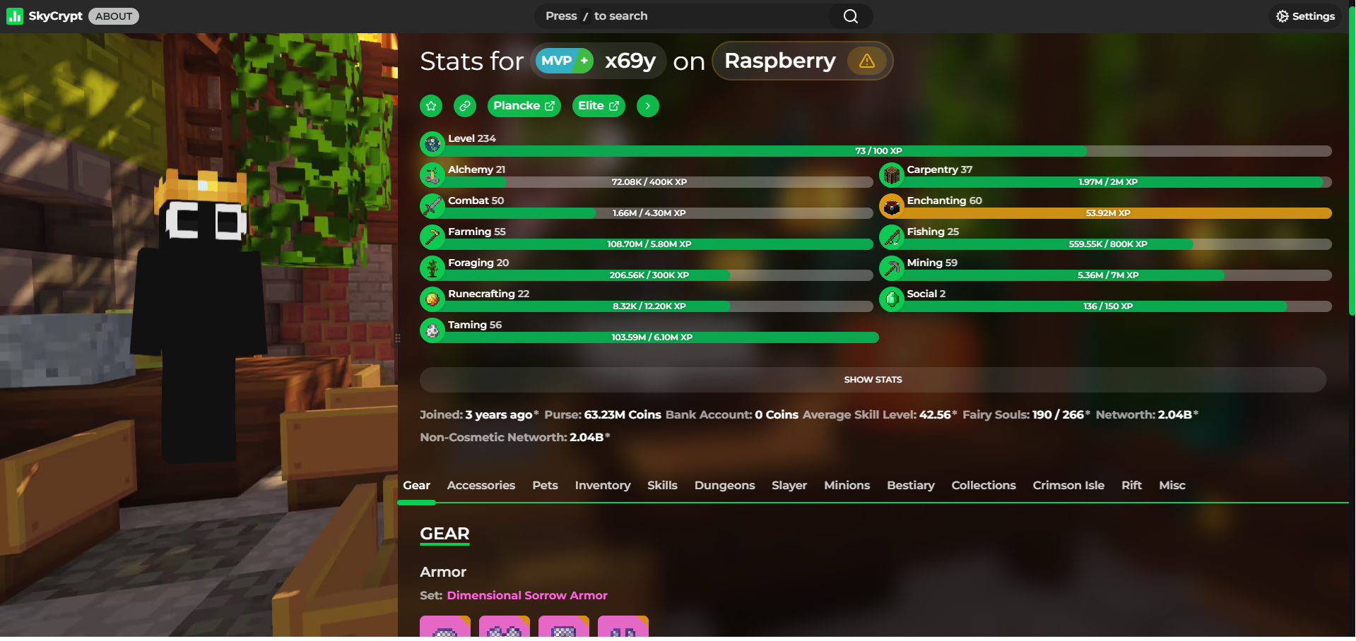 Buy MVP+ RANK ‖ NETWORTH 2.04B in MINECRAFT: HYPIXEL Accounts - Offer ...